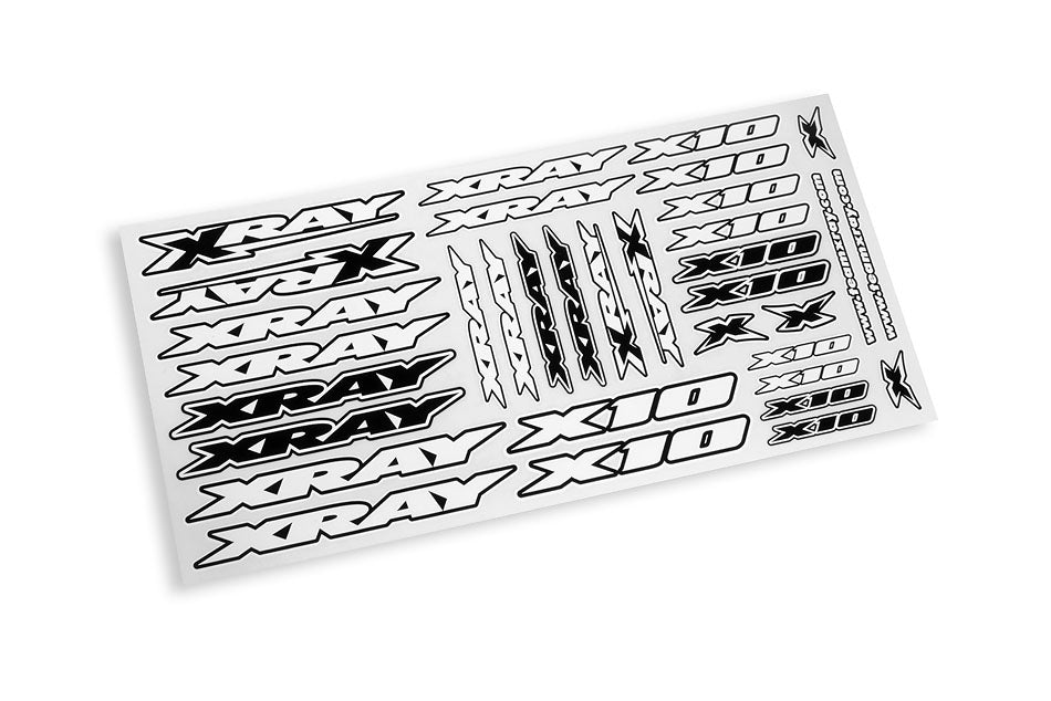 XRAY: XRAY X10 STICKER FOR BODY - WHITE — One 7 RC
