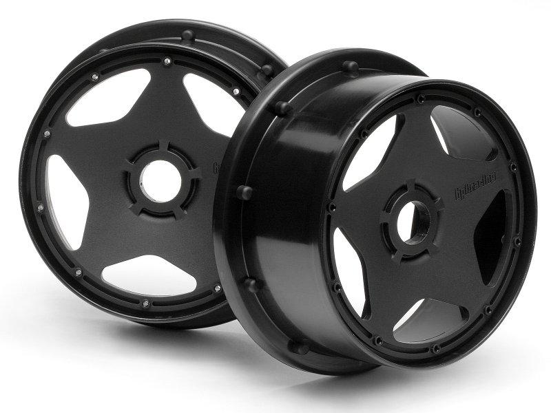 HPI Racing: Front Super Star Wheel Set (Black) — One 7 RC