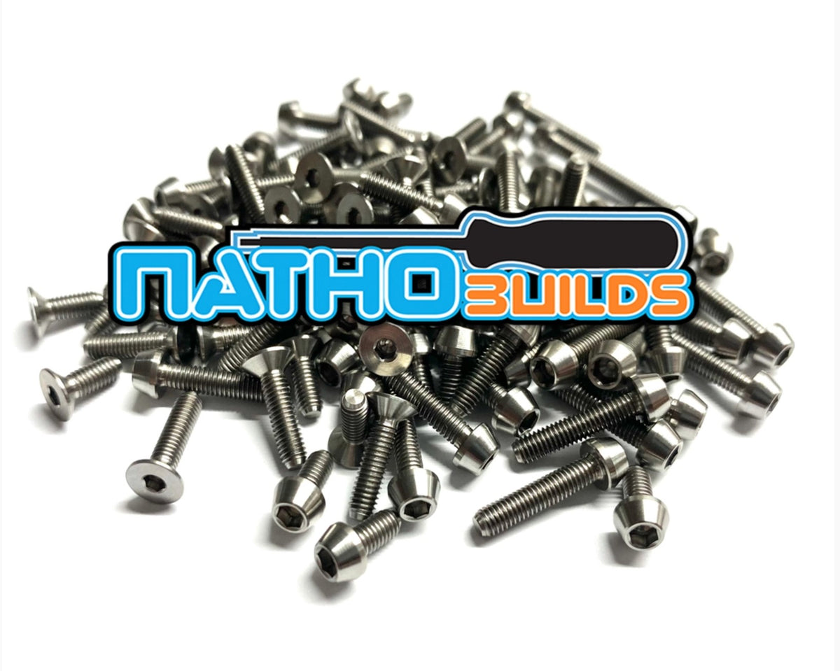 NathoBuilds: Titanium Upper Screw Kit TLR 22X-4 (81PCS) — One 7 RC